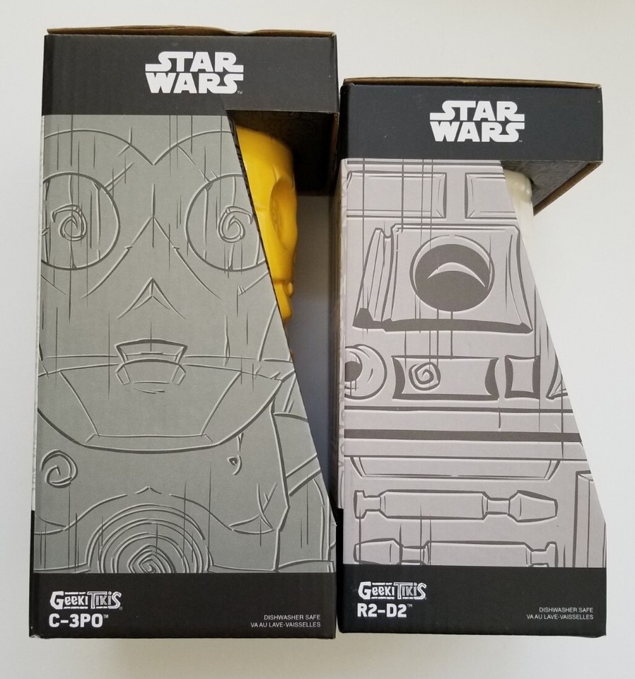 New Lot of 2 Star Wars Geeki Tikis R2-D2 & C3PO Ceramic Mugs | eBay