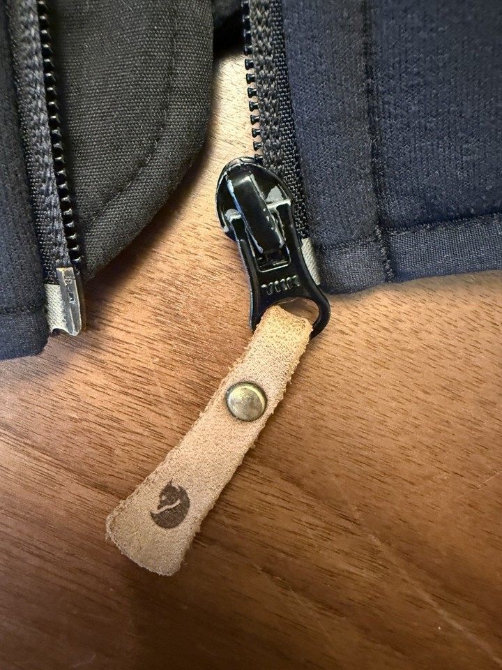 Fjallraven Black Full Zip Embroidered Logo Abisko Fleece Hoodie Size L ...