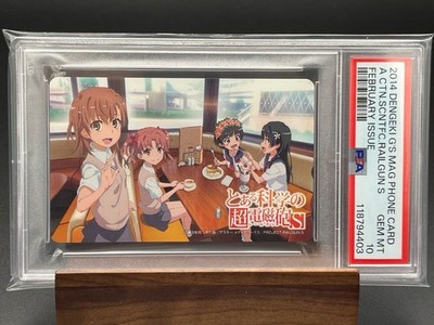 PSA10 Telephone card A Certain Scientific Railgun S Unused Mikoto ...