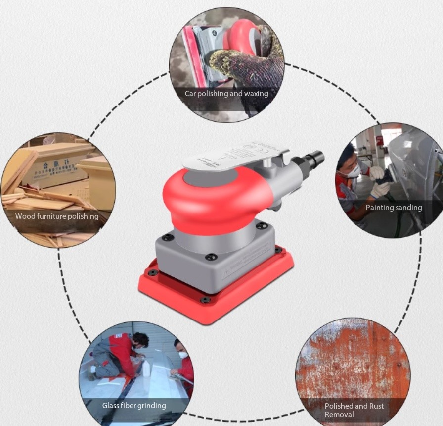 Pneumatic Sanding Machine Small Square Polishing Sandpaper Machine 220V ...