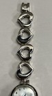 Silvertone Heart Band Watch | eBay