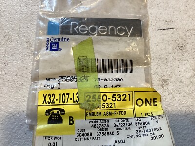 GM Oldsmobile Regency Emblem Trunk or Fender 25605321 | eBay