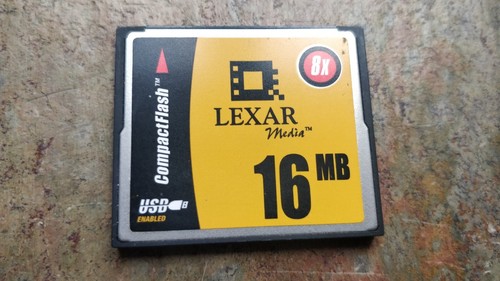 16MB LEXAR MEDIA 8X COMPACT FLASH CF COMPACTFLASH MEMORY CARD 16 MB ...