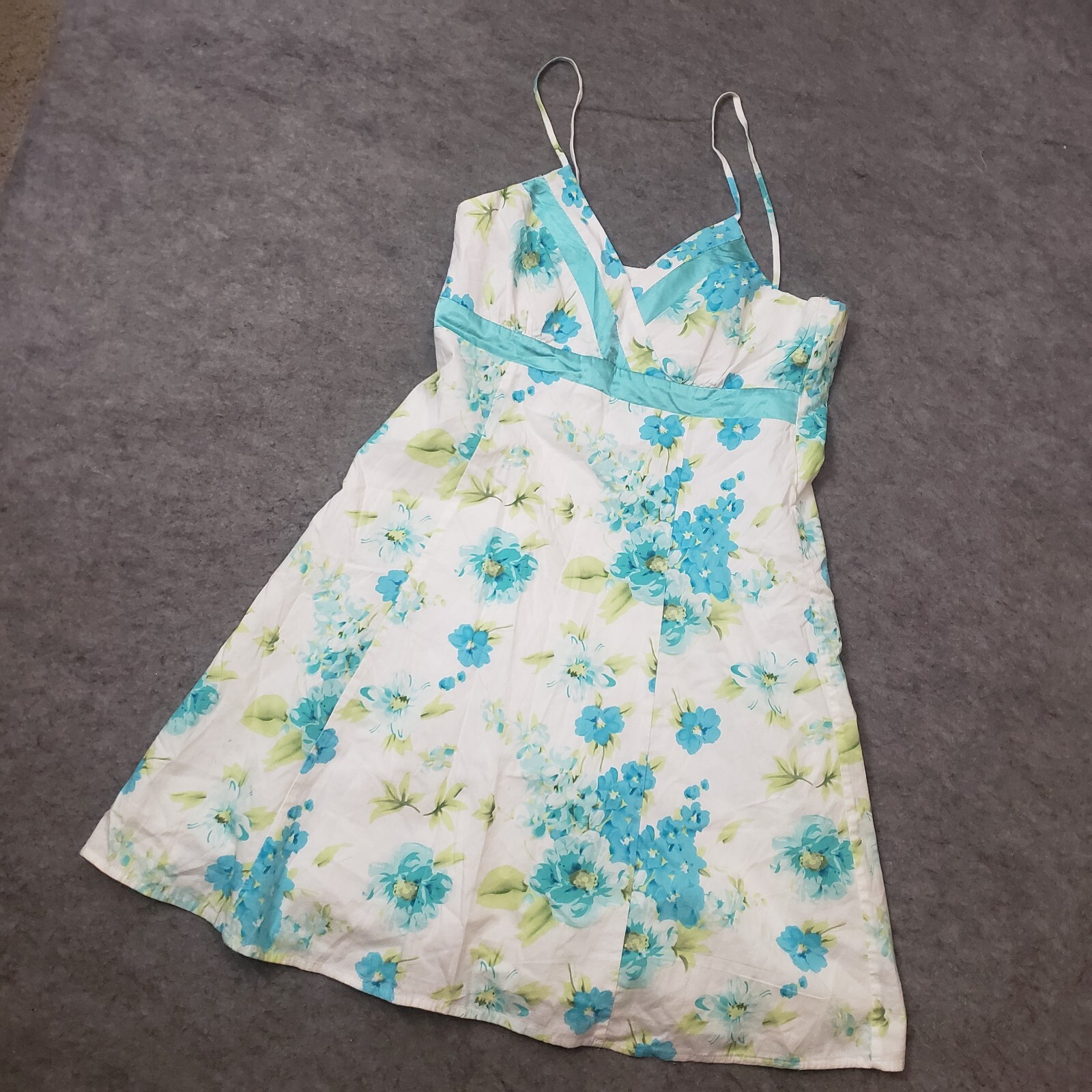 City Triangles Dress Womens 11 White Blue Aline Tank … - Gem