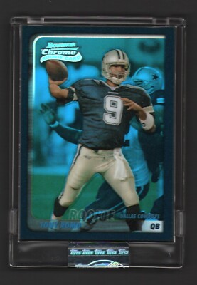 2003 Bowman Chrome Blue Refractor Tony Romo #144 RC Rookie card ...