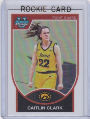 CAITLIN CLARK ROOKIE CARD Iowa Hawkeyes RARE $$ REFRACTOR RC Chrome ...