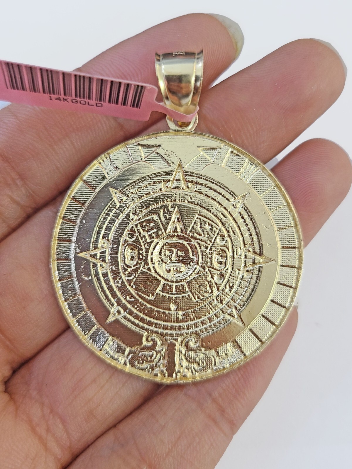 Real 14k Yellow Gold Circular Mayan Calendar Pendant Charm 14kt | eBay
