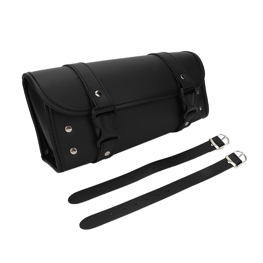 *Universal Black Motorcycle Front Side Saddle Bag Storage Pouch Side ...