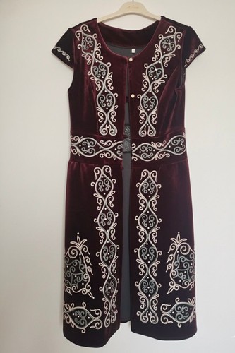 Kazakh Central Asian National Ethno Shapan Costume Jacket for women ...