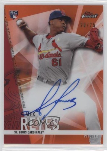 2017 Topps Finest Auto Orange Refractor /25 Alex Reyes #FA-ARE Rookie ...