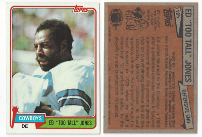 1981 Topps Ed "Too Tall" Jones || EX-MT || **JUNK-AUCTION** | eBay