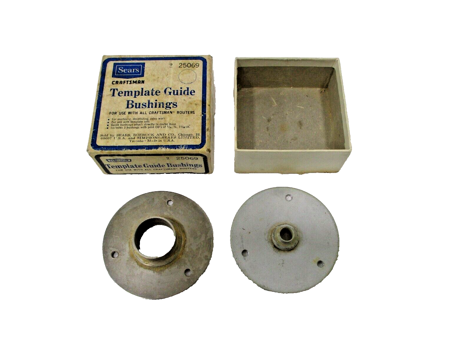 Vintage Craftsman Template Guide Bushings For Router 925069 Set of Two ...