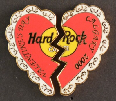 Hard Rock Cafe Calgary Canada 2000 Valentine's Day Broken Heart Pins ...
