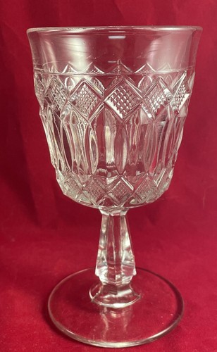 Rare Victorian EAPG Bar & Diamonds Glass Goblet | eBay