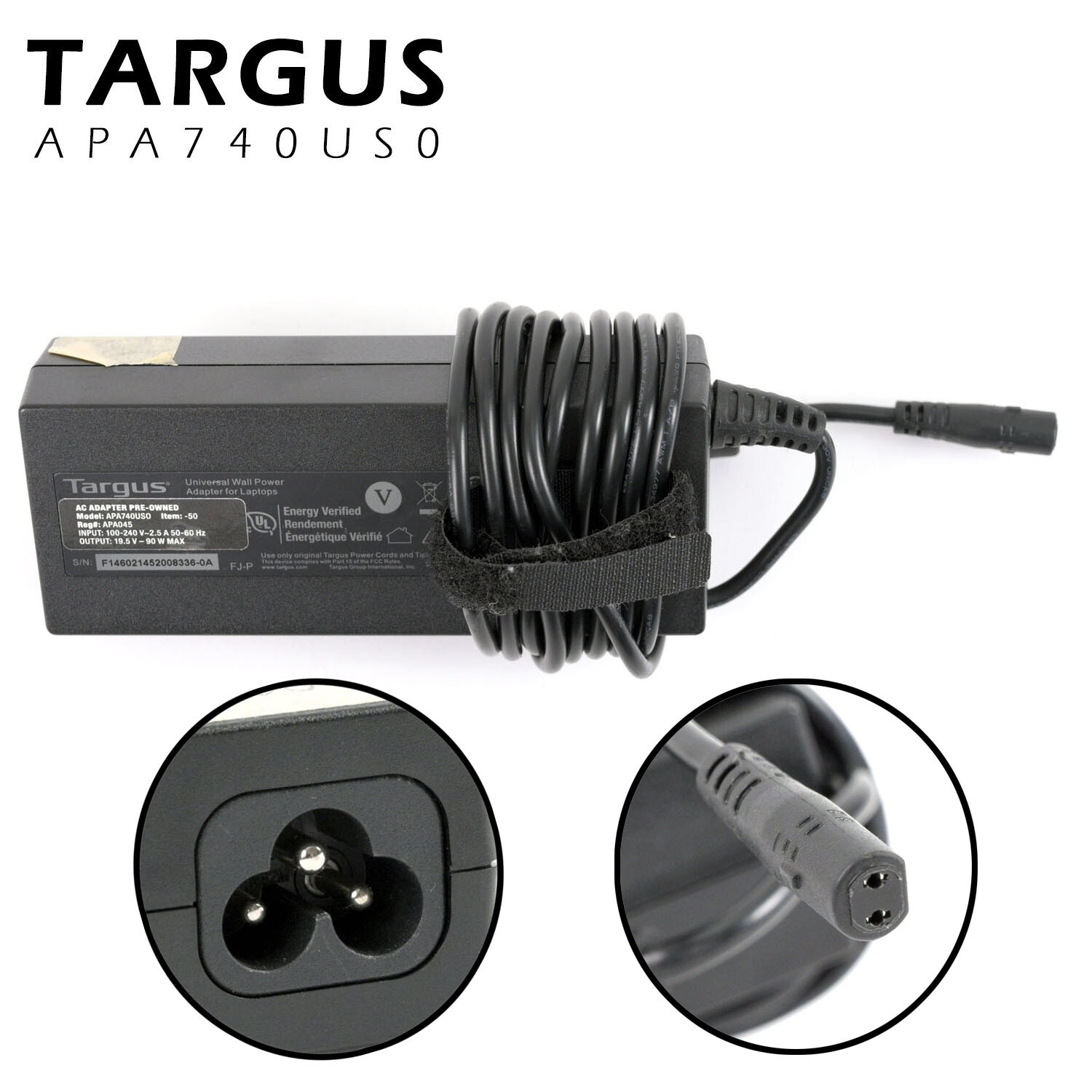 Genuine Targus Wall Adapter Laptops 90W 19.5V without Tip 0APA30 APA30 ...
