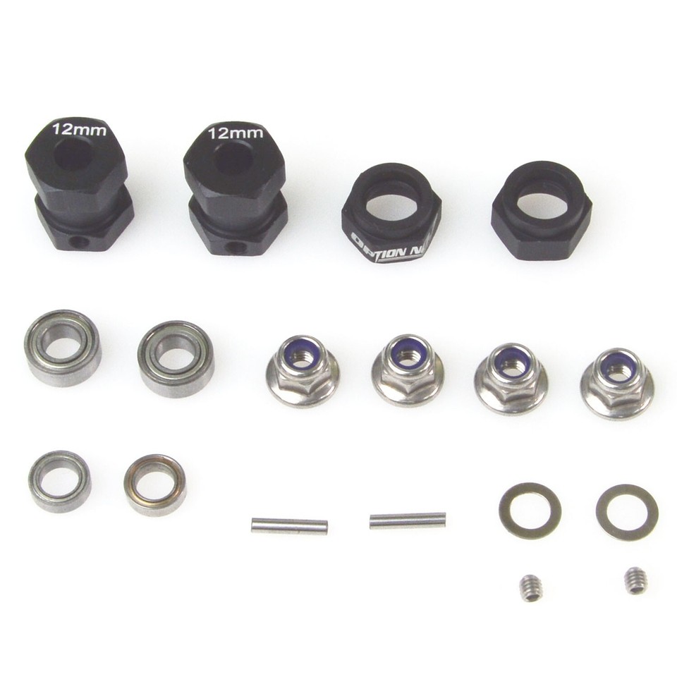 RC Wheels Tires W/ Hex Adapters for Tamiya Hornet Grasshopper Wild One ...