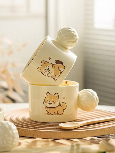 Cute Ceramic Cartoon Creative Dog Coffee Cup Breakfast Milk Cup | eBay