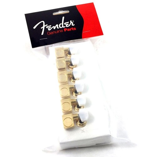 Genuine Fender Gold Pearloid Button Tuners for DELUXE Strat/Tele 099 ...
