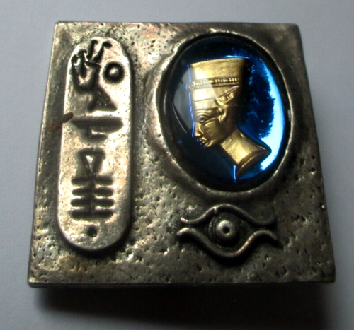 Magnifique ancienne broche argentée Egypte Cyclope Paris rare bijou ...