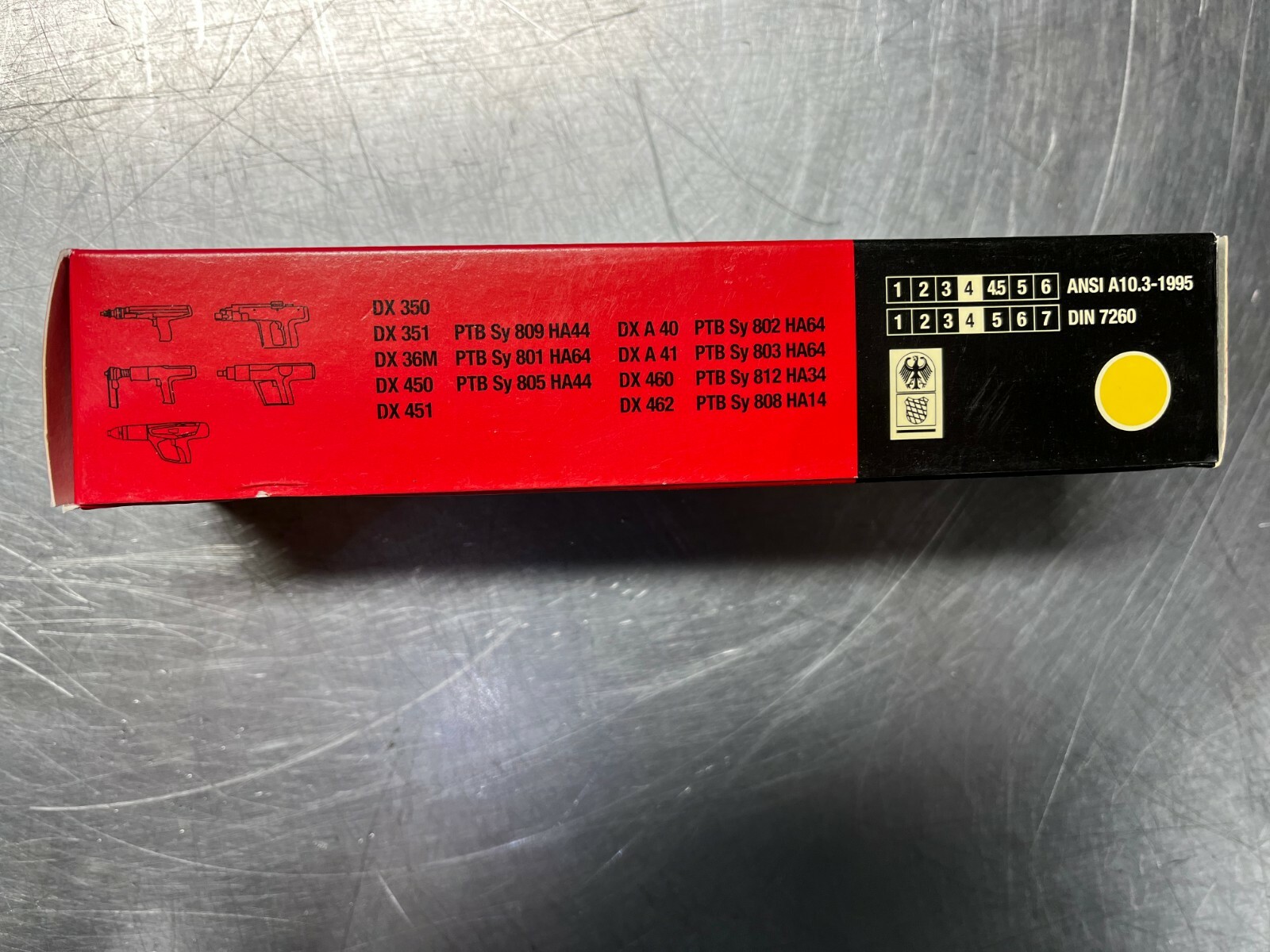 50352 HILTI DX Cartridges 6.8/11M .27 Cal Short STRIP LOAD Yellow 100 ...