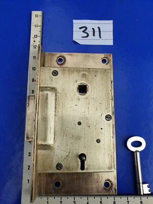 4 Lever Hobbs & Co Antique Cabinet, Safe, Furniture Brass Lock & Key ...