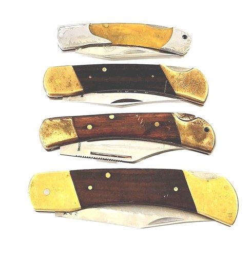 Wood Handle Pocket Knife Lot Lock Back Gerber, Coast, Comanche Overall ...