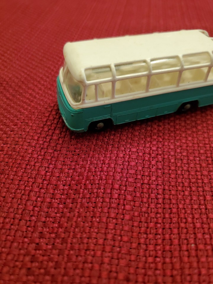 Matchbox Lesney #68b Mercedes Coach Turquoise/White with Black Plastic ...