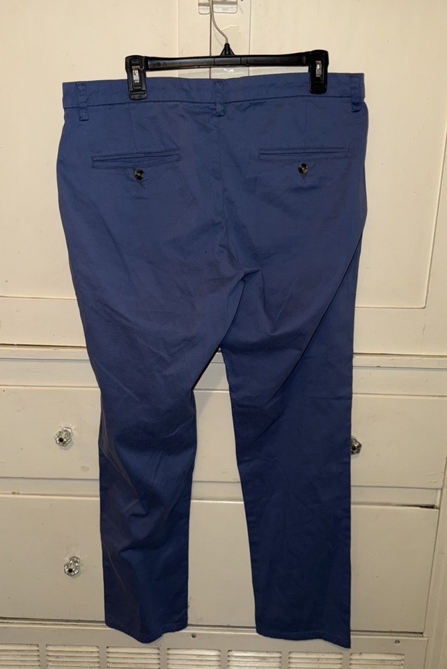 Slate & Stone Men's Slim Chino Pants 36 Yale Blue | eBay UK