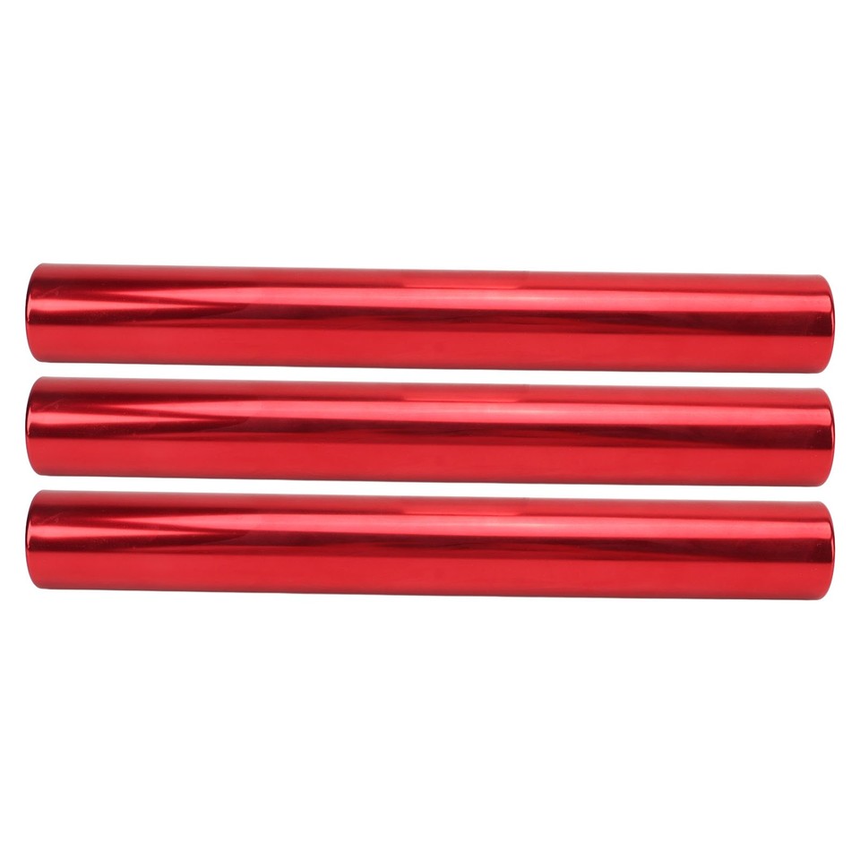 Red 3Pcs Aluminum Alloy Track Field Relay Batons Track Batons Race ...