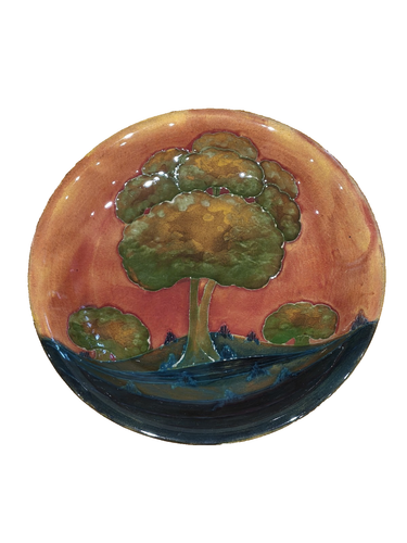 An Exceptional Wm Moorcroft Eventide Pattern Display Plate. C1926 ...