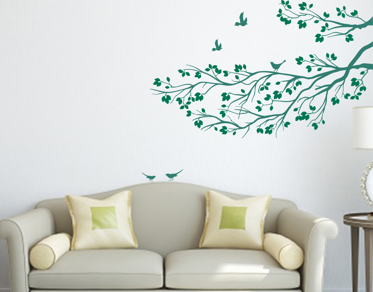 Large Tree Branch Wall Sticker & Birds Wall Art Vinyl DIY Home Decor ...