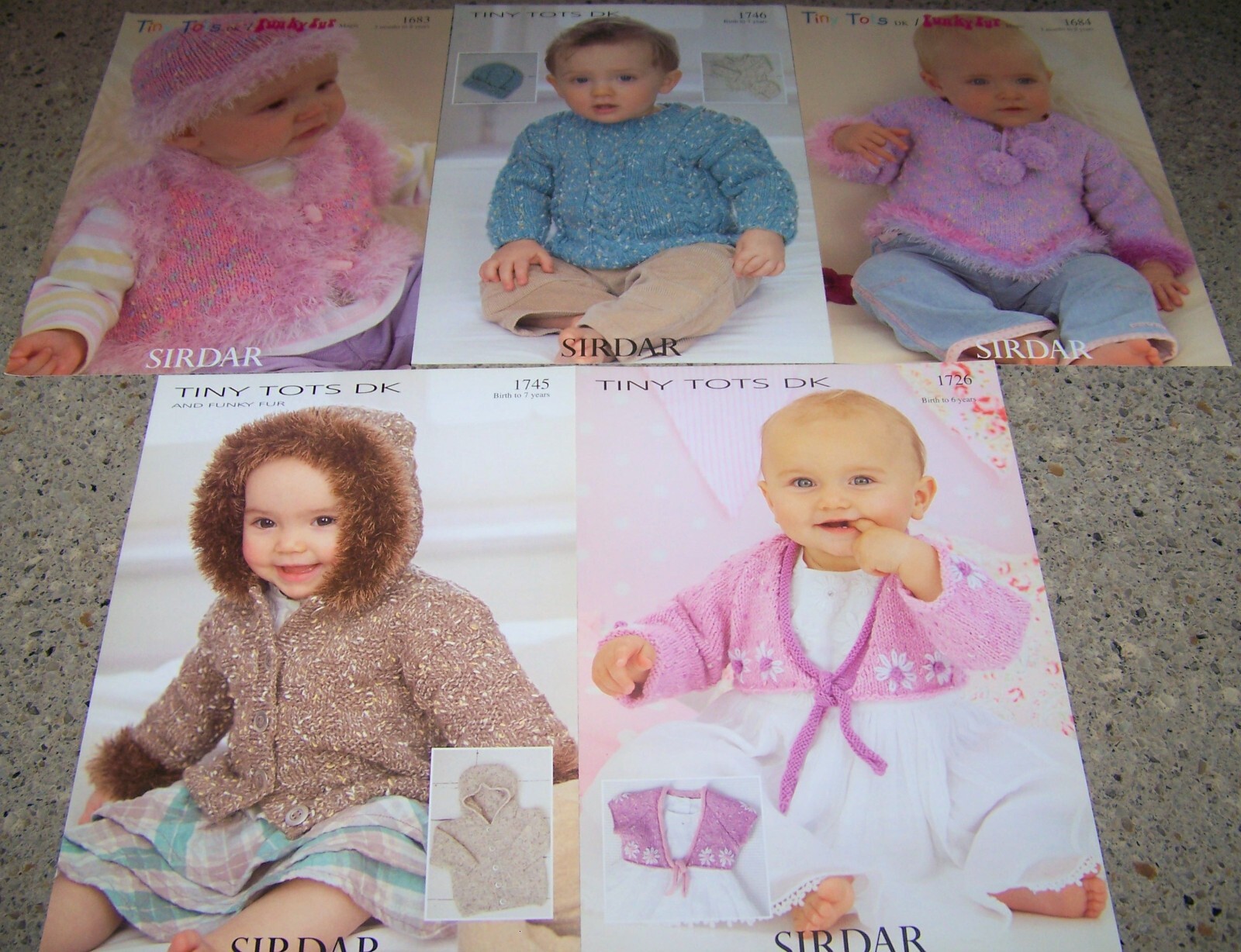 LOT of 5 SIRDAR TINY TOTS DK Knitting patterns for Babies n Children ages 0 - 8y | eBay