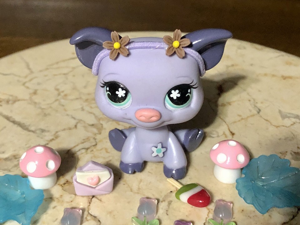 Authentic Littlest Pet Shop #550 Adorable Purple Pig🐾 | eBay