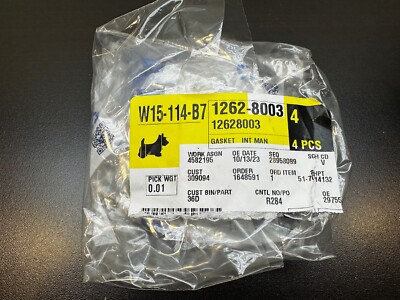 Lot of 4 NEW OEM GM Genuine Intake Manifold Gasket 12628003 | eBay