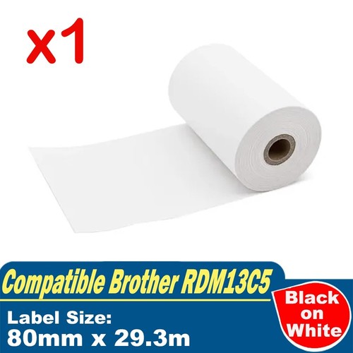 1 Roll White Continuous Receipt Paper Label RDM13C5 for Brother RJ ...