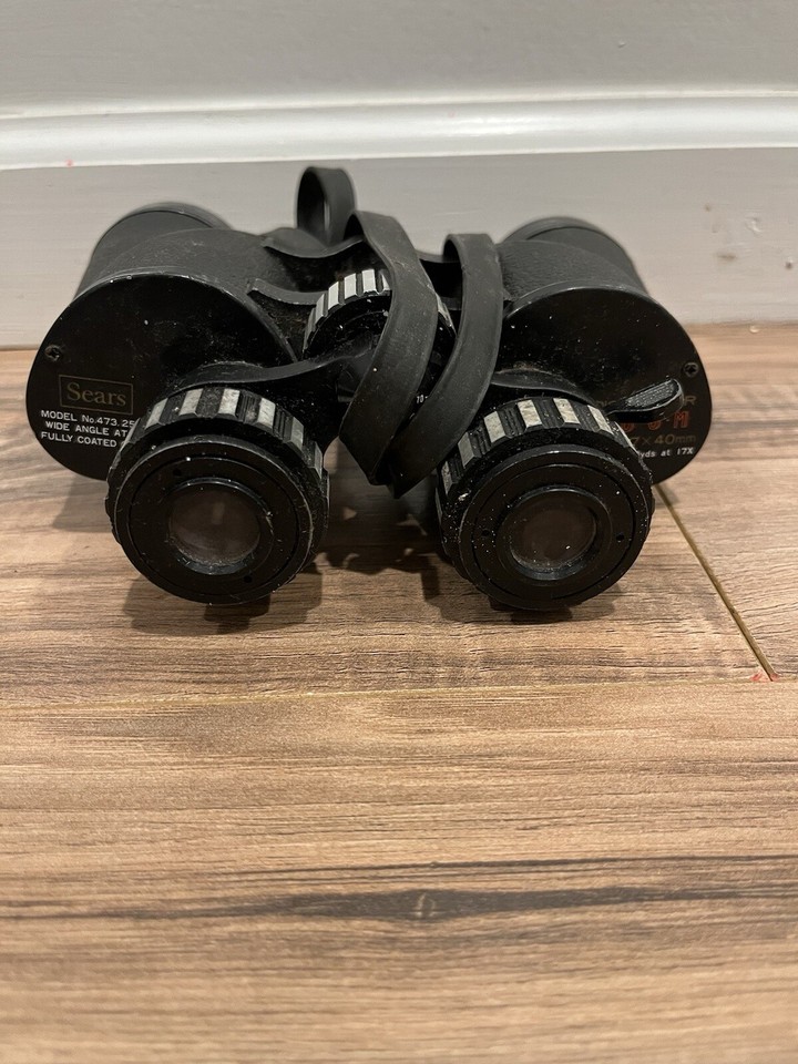 VINTAGE SEARS DISCOVERER BINOCULARS Zoom Wide Angle 10x-25x50mm Model ...