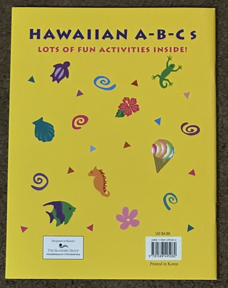 Hawaiian A-B-Cs: An Alphabet Color & Activity Book | eBay