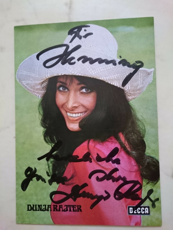 Dunja Rajter Just Don't Cry Out of Love Single + Autograph Card Hand ...