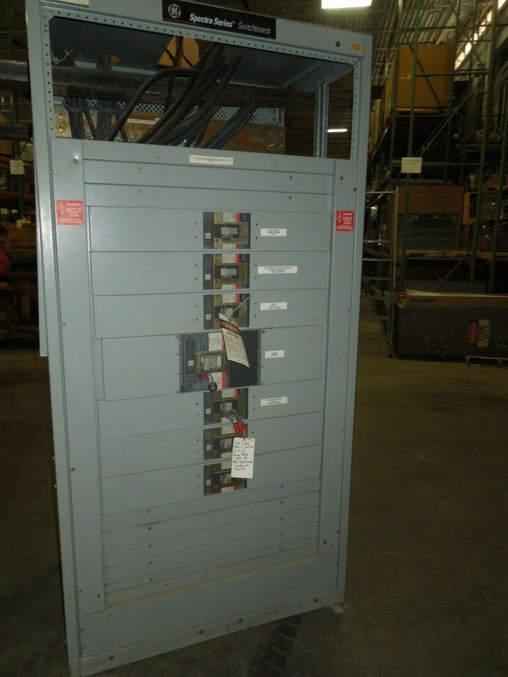 GE AV-Line Switchboard 2500A 3ph 480/277V Power Break Main-Tie-Main ...