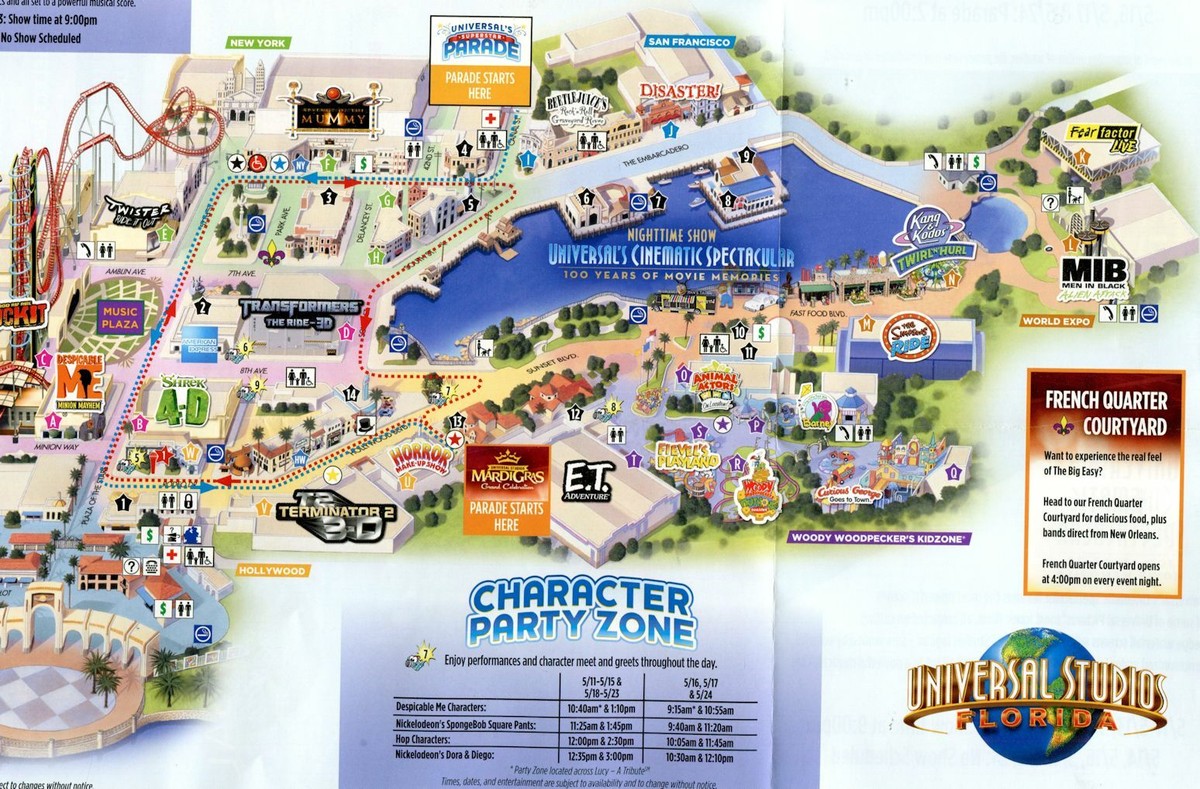 Universal Studio Map 2014 Park Map — Park News | Six Flags Over