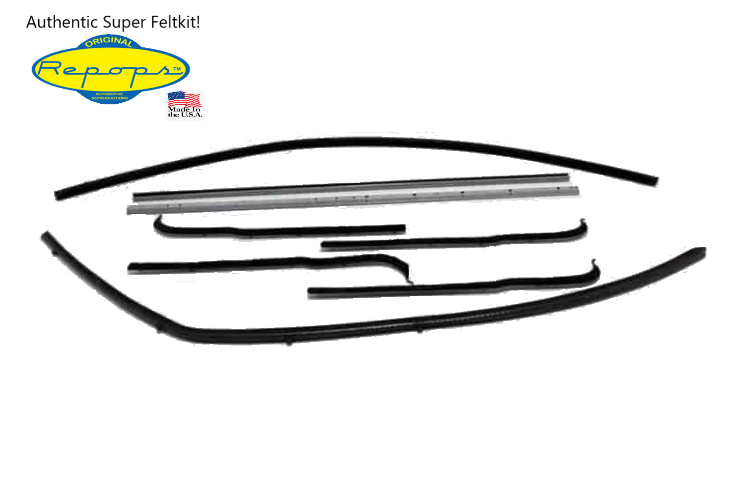 61 62 63 64 65 66 Ford Pickup F-100 F-250 Door Window Felt Rubber Seal ...