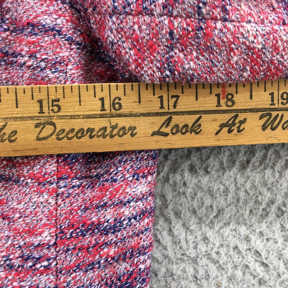 J Crew Poppy Jacket Womens S Pink Purple Micro Tweed Long Sleeve Blazer ...