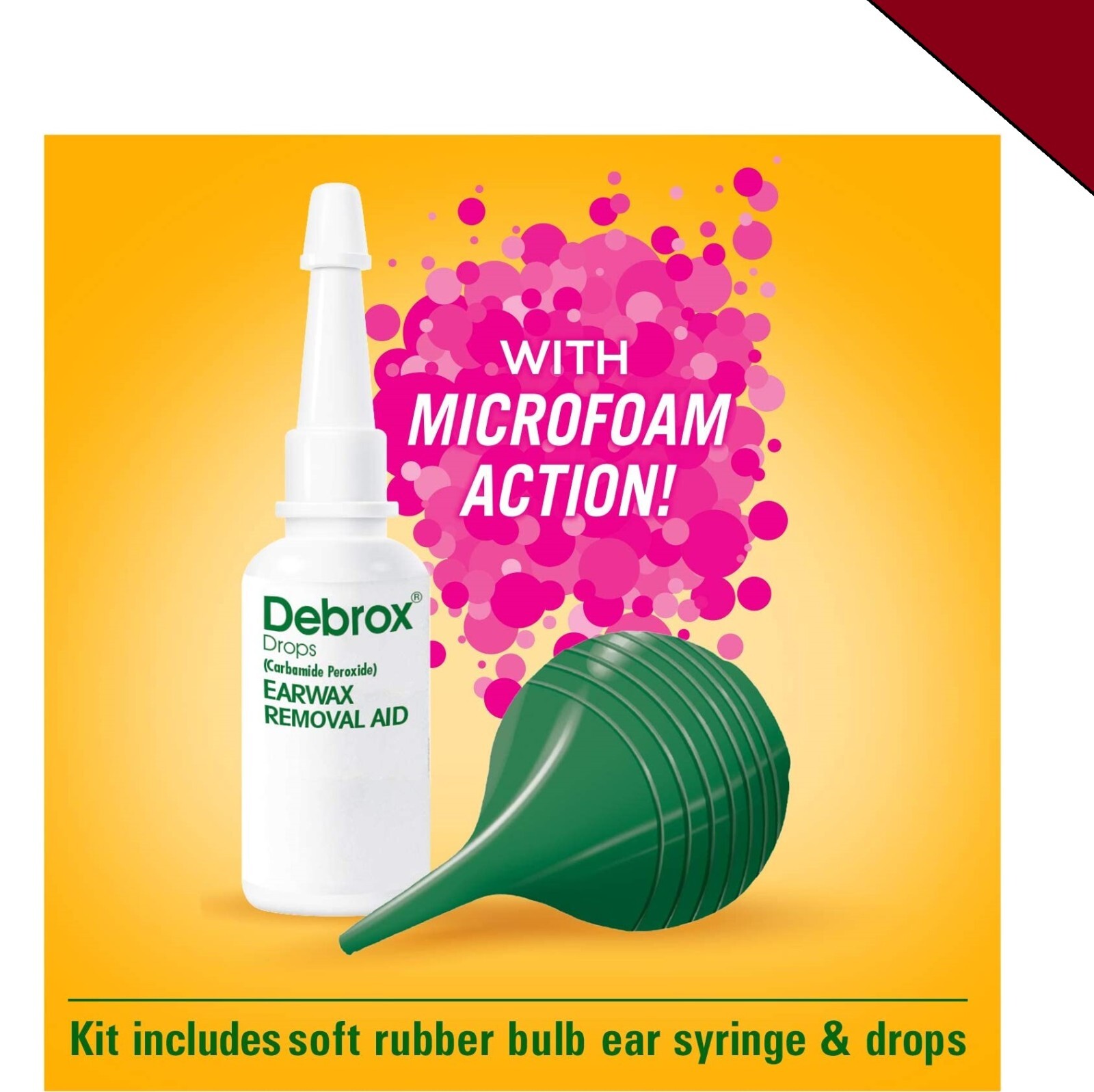 DEBROX EARWAX REMOVAL KIT , Includes Ear Drops & Bulb Ear Syringe 0.5 ...