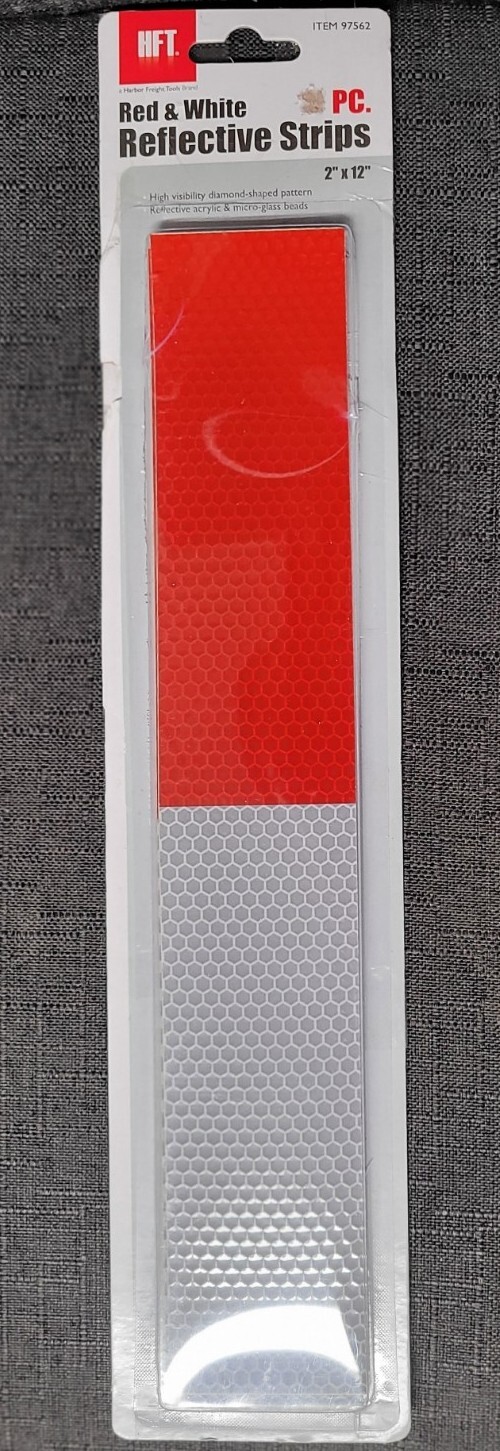 6 Pack 2 in x 12 in. Red and White Reflective Strips Tape. | eBay