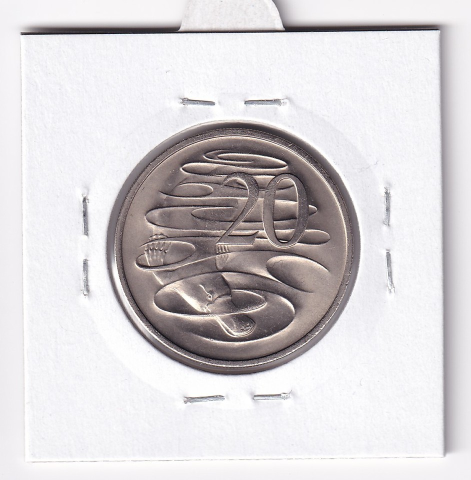AUSTRALIAN: 1968 20 CENT UNCIRCULATED COIN IN 2X2 HOLDER #2912 | eBay