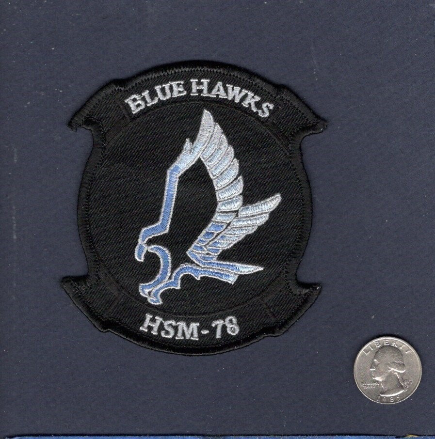 HSM-78 BLUE HAWKS US Navy Sikorsky MH-60 Helicopter Squadron Patch ...