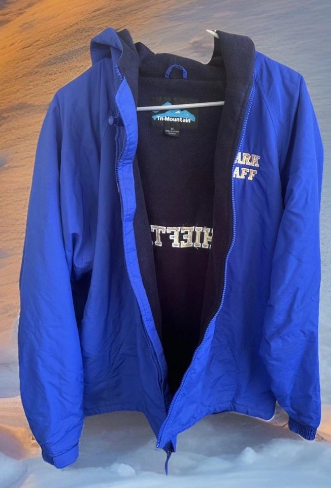 Tri Mountain Windbreaker Jacket Fleeced Branded “Clark Staff” Blue Men ...