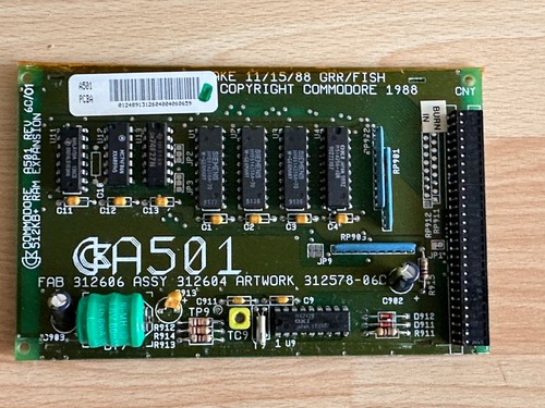 Commodore A501 Rev 6C/01 Storage Expansion 512kb for Amiga 500/A500 ...