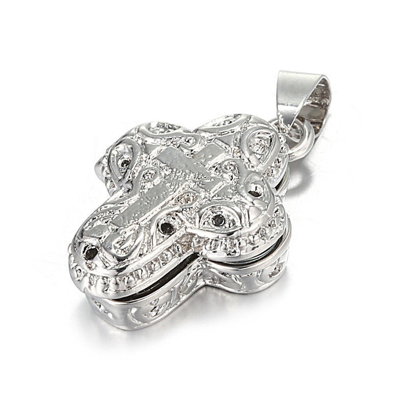 Charm 925 Sterling Silver Christian Jesus Cross Catholic Crucifix ...