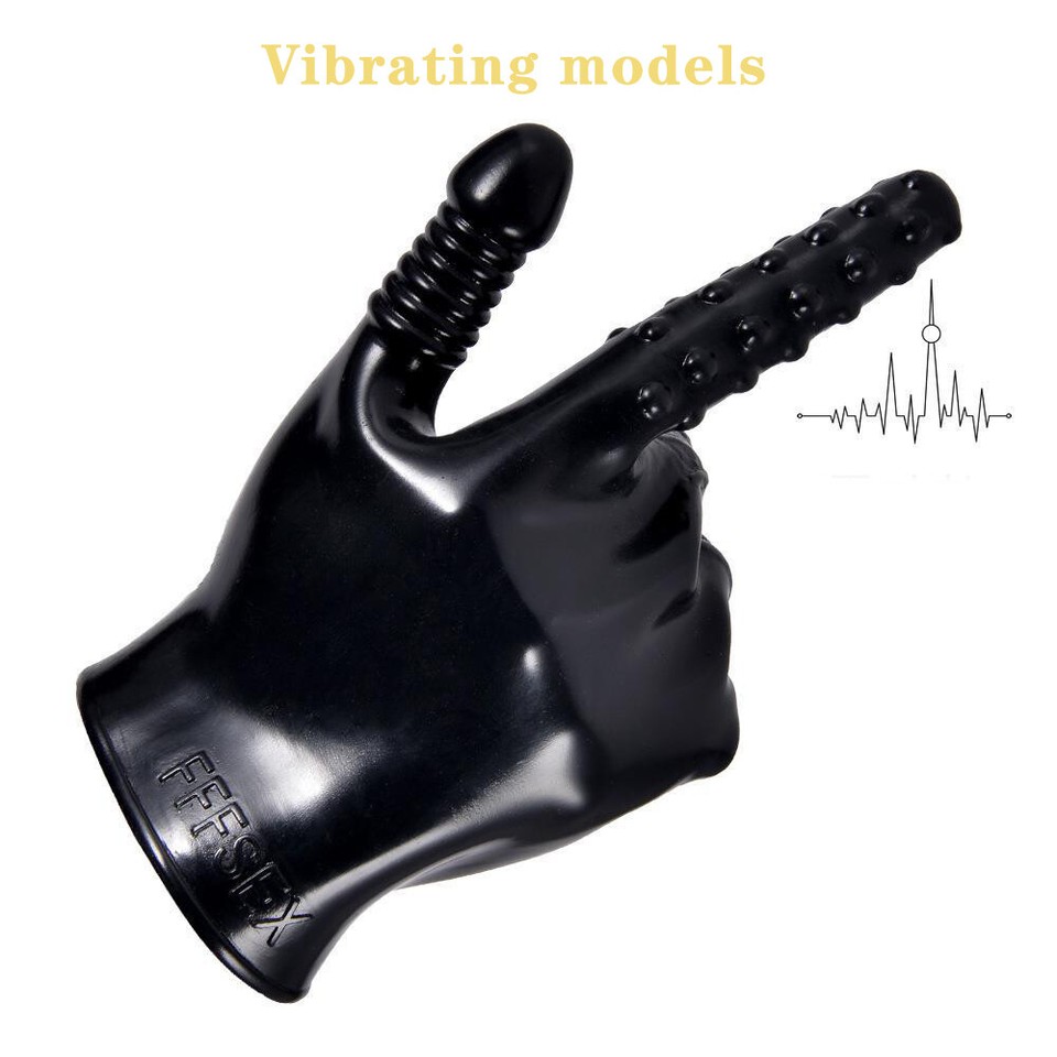 Vibrating Hand Finger Glove Condom Improve Pleasure Tool Massage Sleeve ...
